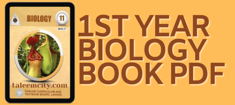 1st Year Biology Book PDF Download Punjab Textbook Board - Taleem City